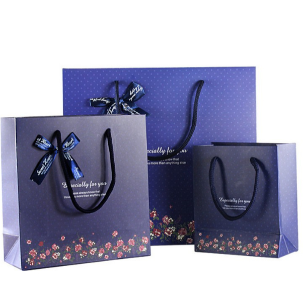 Jual Tas kado Motif Bunga Biru spot, Tas Kemasan Aksesoris Pakaian, Tas ...