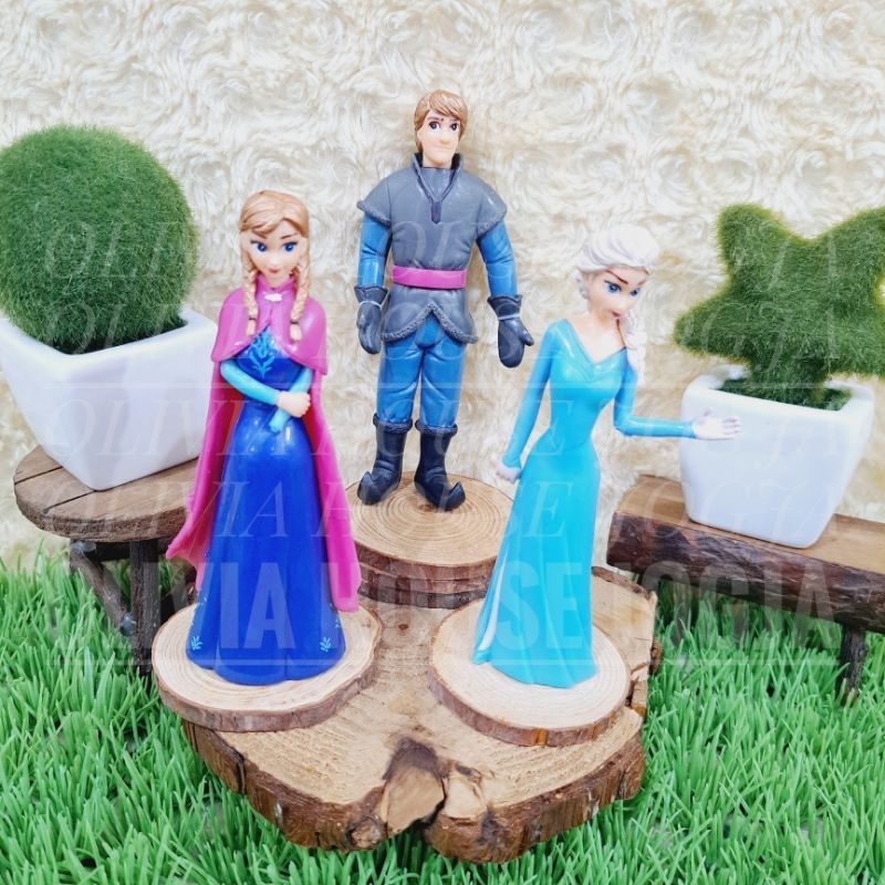 Jual Action Figure Frozen Set Cake Topper Frozen Set Figure Elsa Anna ...