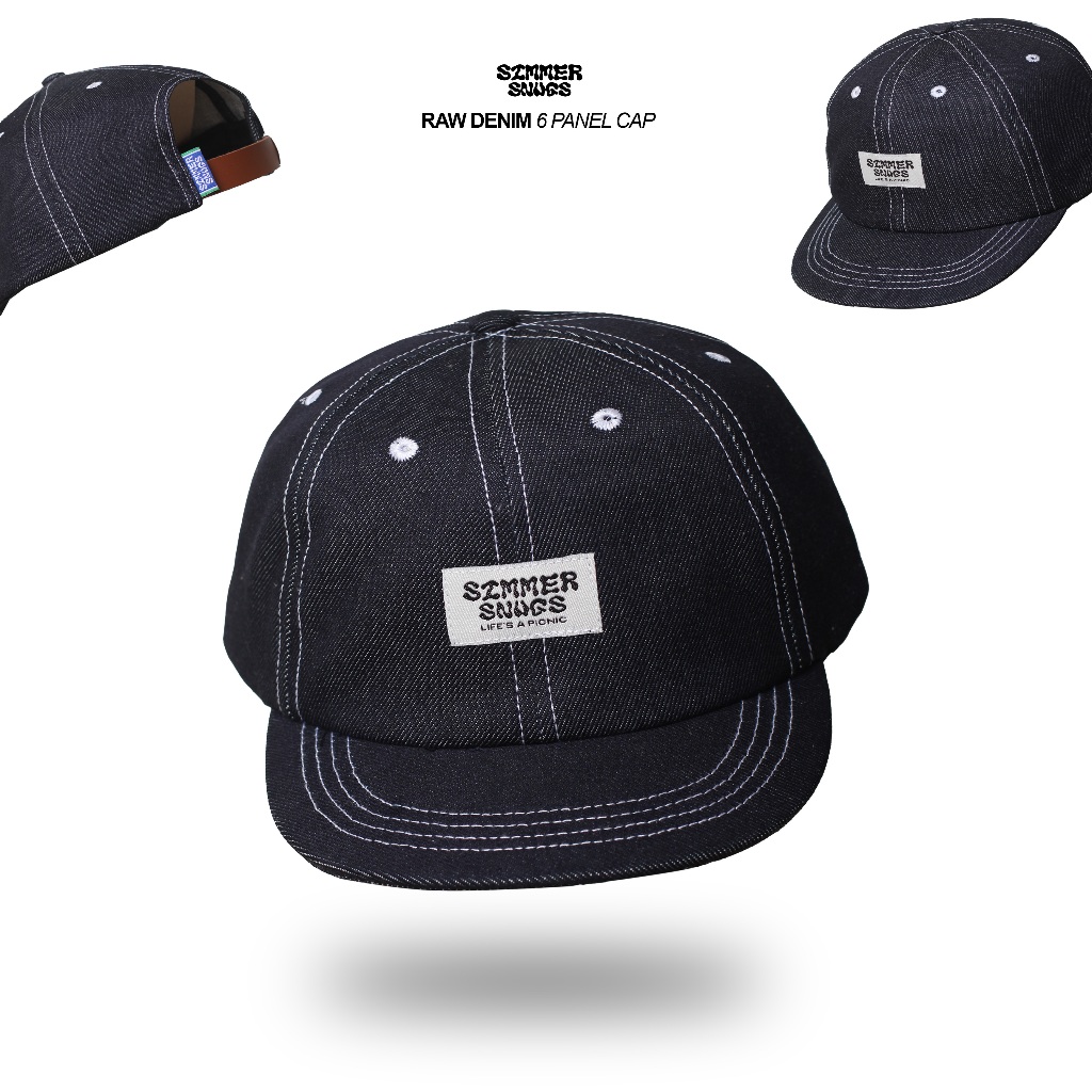 Jual Raw Denim 6 Panel Cap - Topi Denim - Simmer Snugs | Shopee Indonesia