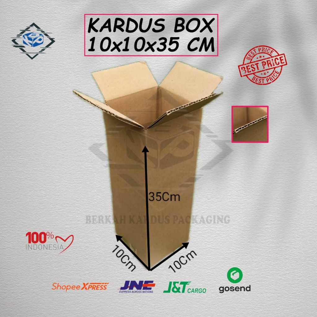 Jual Kardus box 10x10x35 cm single wall baru | Shopee Indonesia
