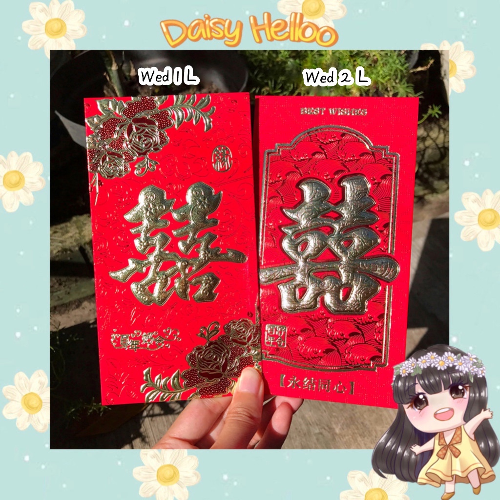 Jual Angpao Wedding Chinese Ukuran S dan L isi 6-14 pcs Amplop Nikah ...