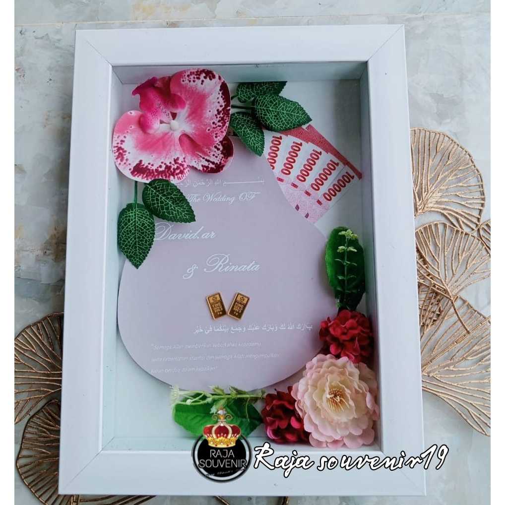 Jual MAHAR PERNIKAHAN / CUSTOM MAHAR PERNIKAHAN 3D / SOUVENIR PERNIKAHAN / BINGKAI MAHAR AKRILIK ...