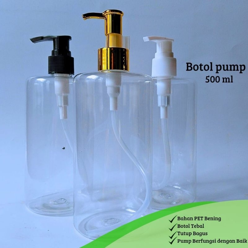 Jual Botol Pump 500 ML / Botol pencet 500 ML/Botol lotion 500 ML/Botol Sabun 500 ML/ Botol ...