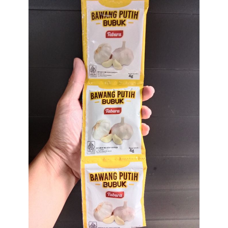 Jual Tabura Bawang Putih Bubuk 1 Renceng isi 12 Sachet | Shopee Indonesia