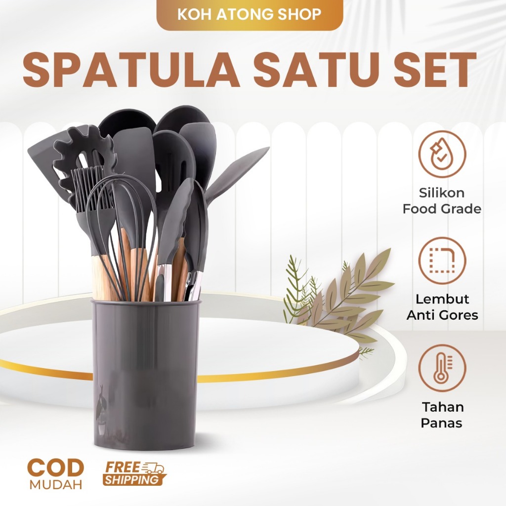 Jual Set Isi 12 pcs - Spatula Silicone Kualitas Premium | Shopee Indonesia