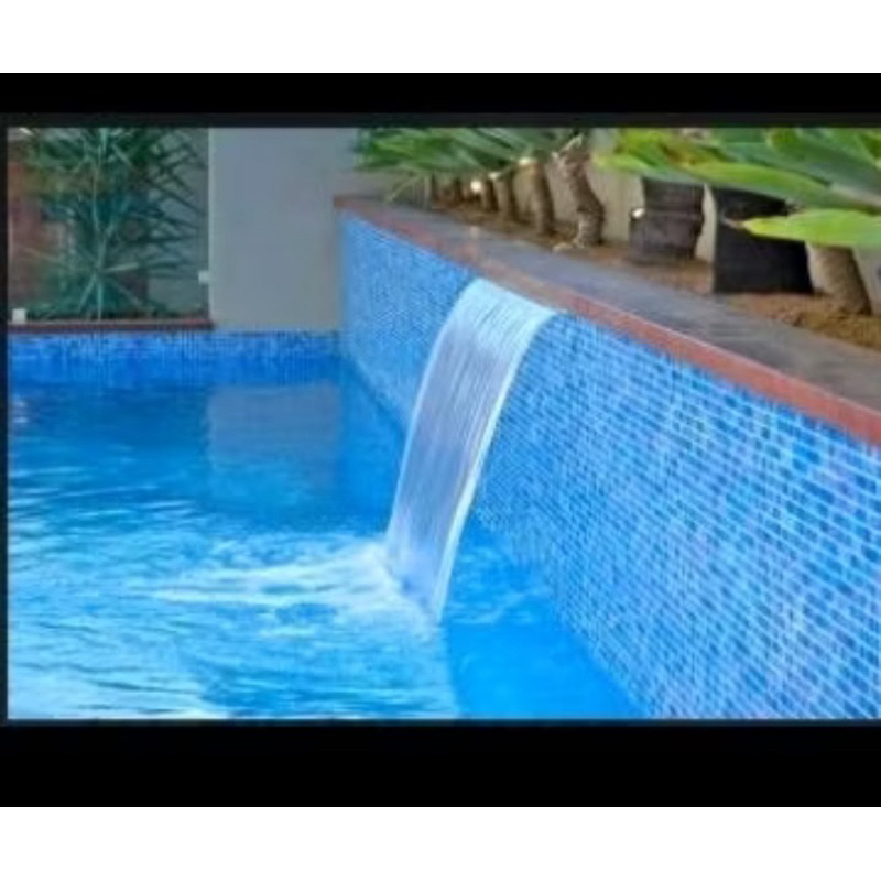Jual waterfall kolam aquarium kolam koi kolam renang slim cristal kaca ...