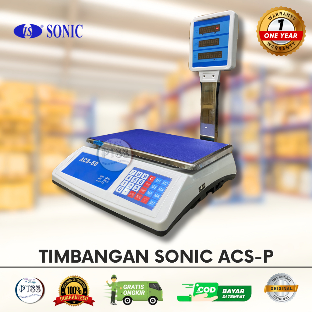 Jual Timbangan Buah SONIC ACS-P 50kg / Timbangan Digital Sembako 50kg | Shopee Indonesia