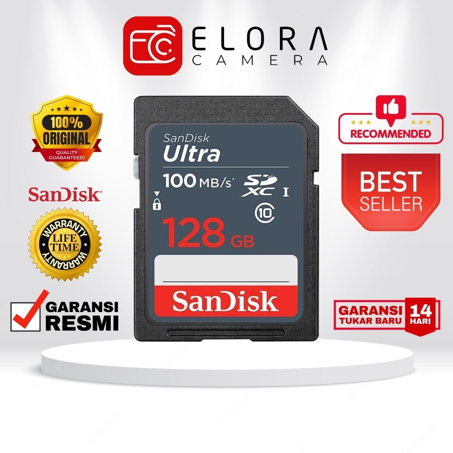 Jual SanDisk Ultra SDXC Card class 10 128GB Memory Card | Shopee Indonesia