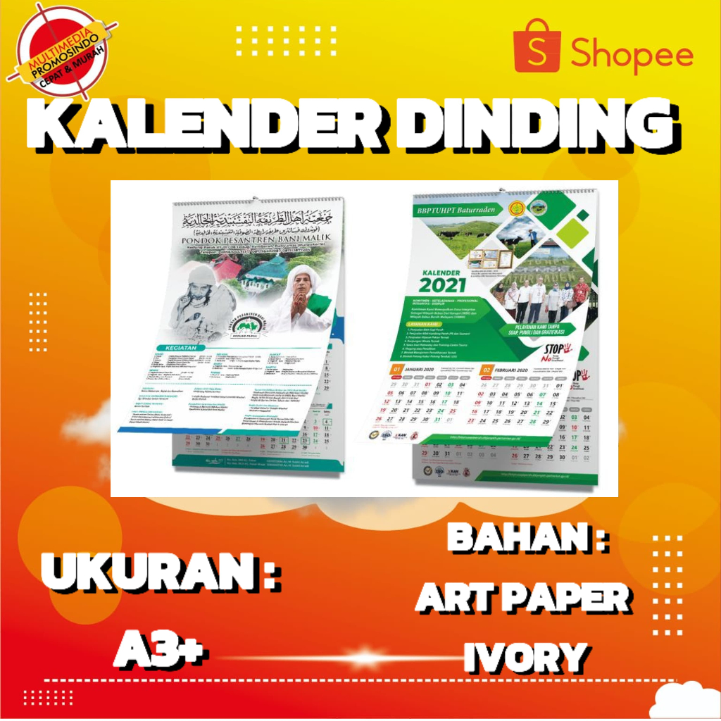 Jual KALENDER DINDING/KALENDER DINDING CUSTOM | Shopee Indonesia