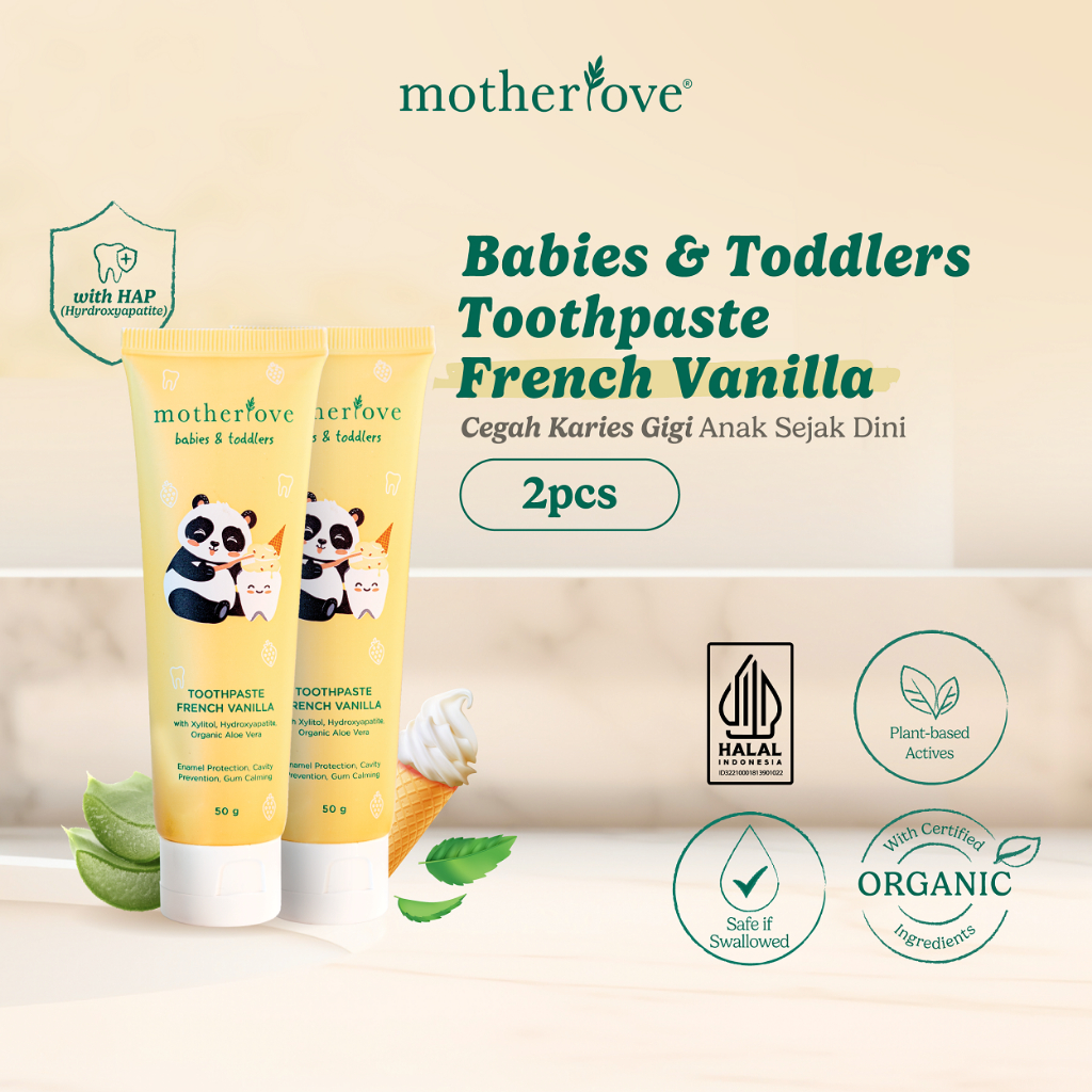 Jual Motherlove Toddler Toothpaste (French Vanilla) x2 - Pasta Gigi ...