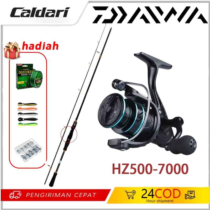 Jual DAIWA Reel Pancing Set Portable Fishing Rod Reel Set 2 Section 12 ...