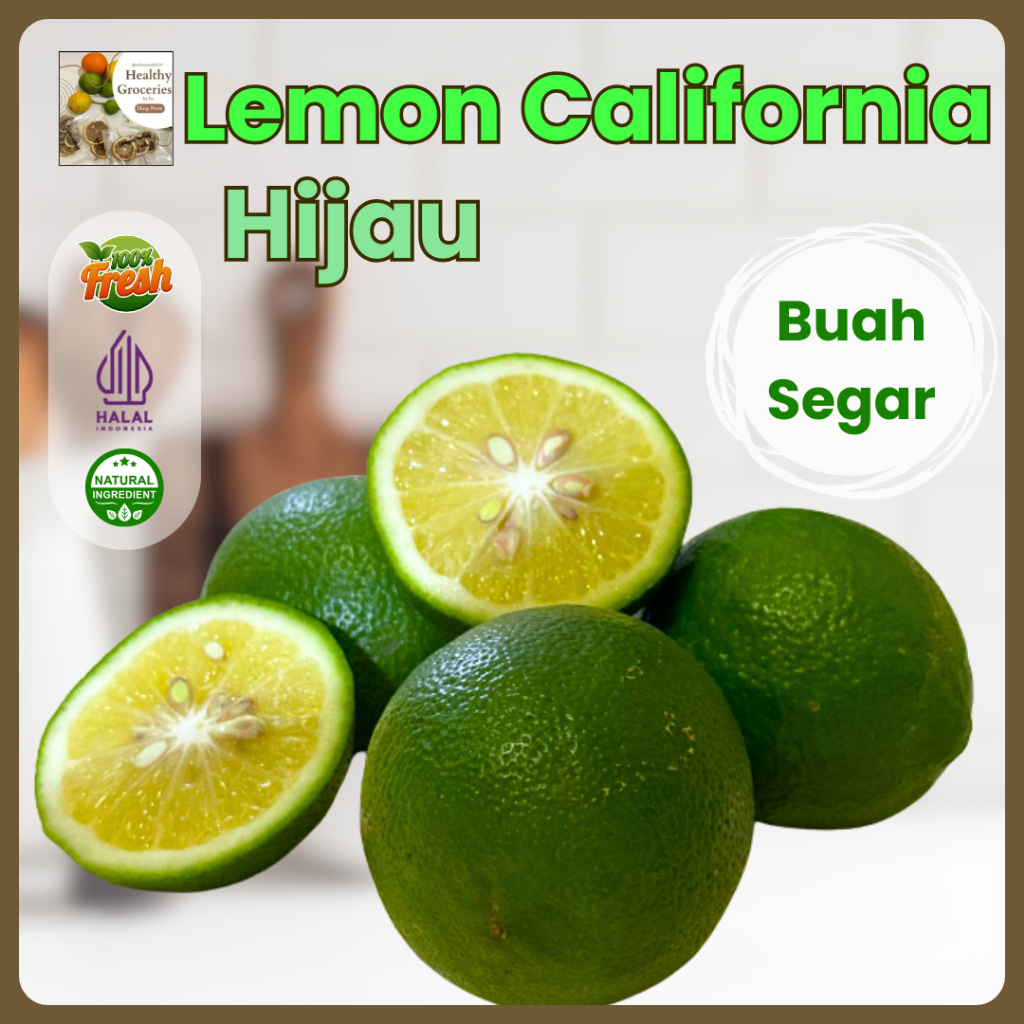 Jual Lemon California Hijau FRESH - 500 G / 1 Kg / 6 Kg / Lemon Super ...