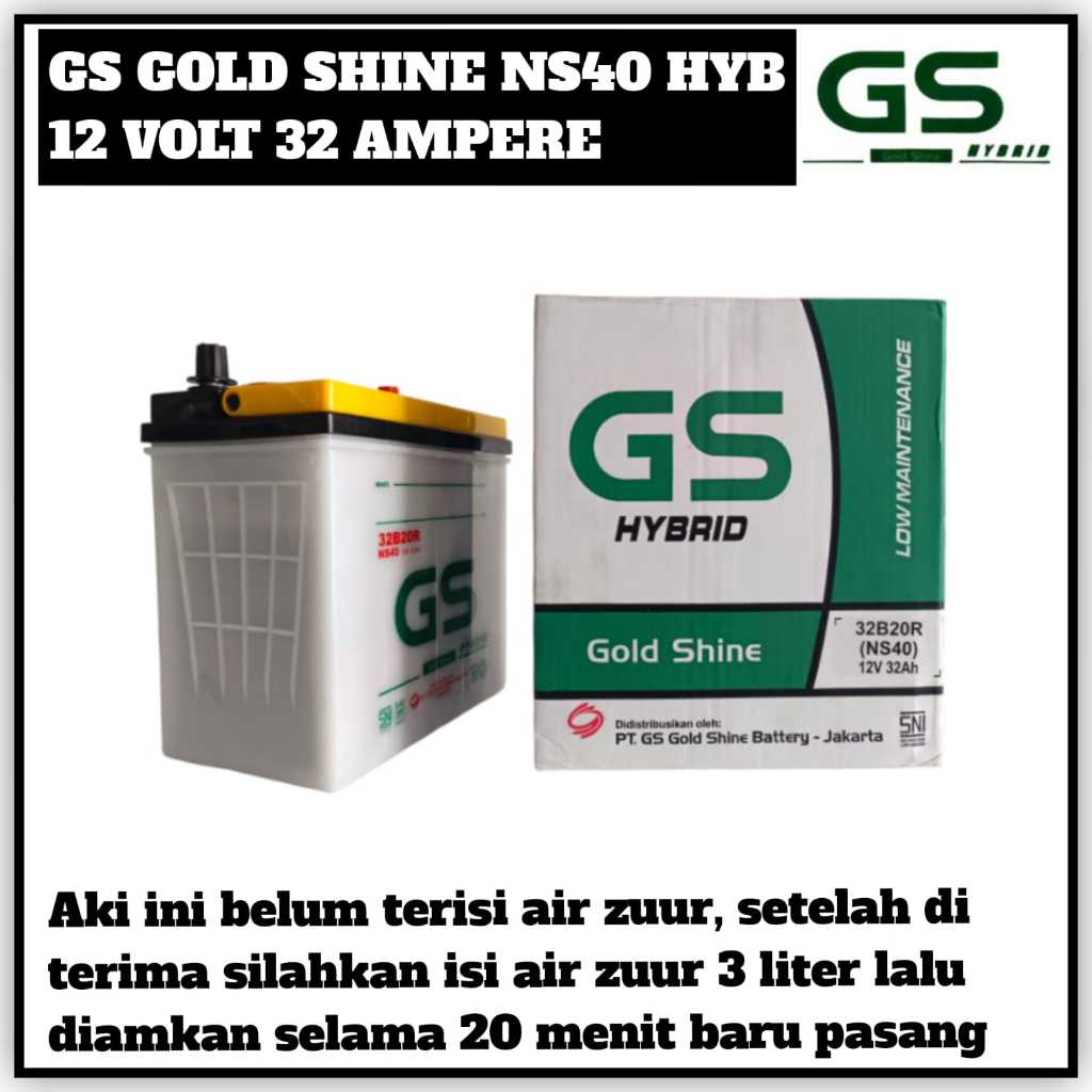 Jual Aki Mobil Avanza/Rush/Espass/Terios/Xenia/Katana/Carry GS Gold Shine NS40 Hybrid 32 Ampere ...