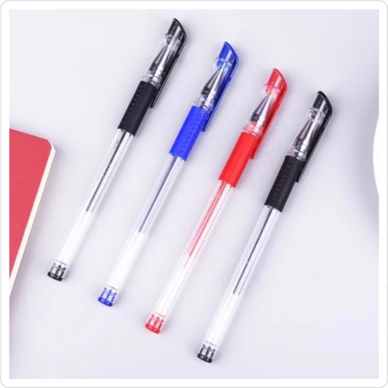 Jual pulpen gel 0,5 standar hitam, biru (1 pcs), refill / Pulpen gel ...