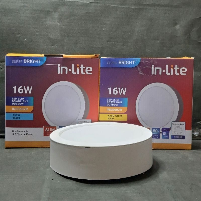 Jual INLITE Downlight panel OUTBOW INSS602R Lampu INLITE OB tempel ...