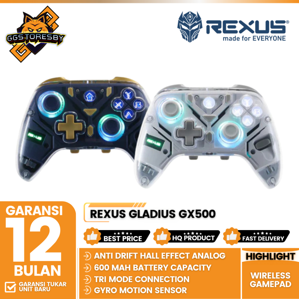 Jual Rexus Gladius Gx500 Bluetooth Wireless Gamepad | Shopee Indonesia