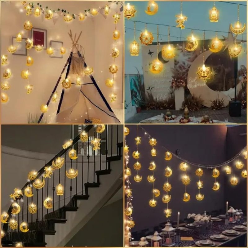 Jual (3M 20 LED) Lampu Tumblr Hias LED Lampu LED String Bulan Bintang ...