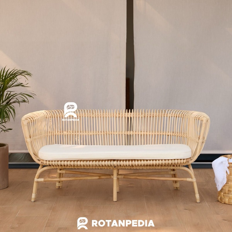 Jual (Luar Jawa) Kursi Sofa Aevo Rotan Minimalis 2 Seater | Sofa Banch ...
