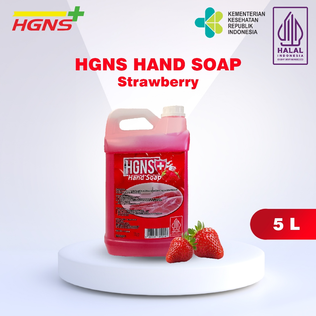 Jual HGNS Hands Soap / Sabun Cuci Tangan 1,5 Liter & 5 Liter Strawberry ...