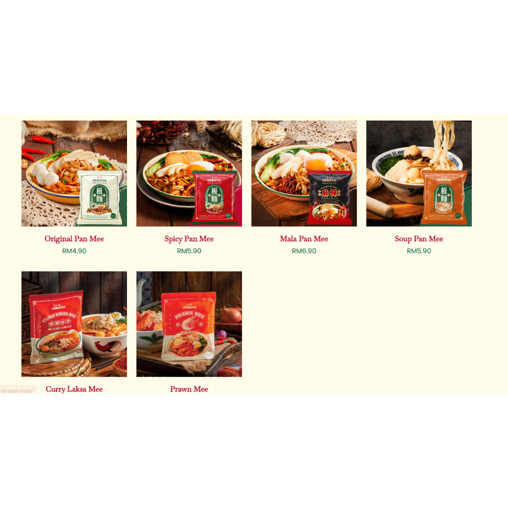 Jual ORIENTAL KOPI PAN MEE / LAKSA MIE NOODLE SERIES HALAL CERTIFIED ...