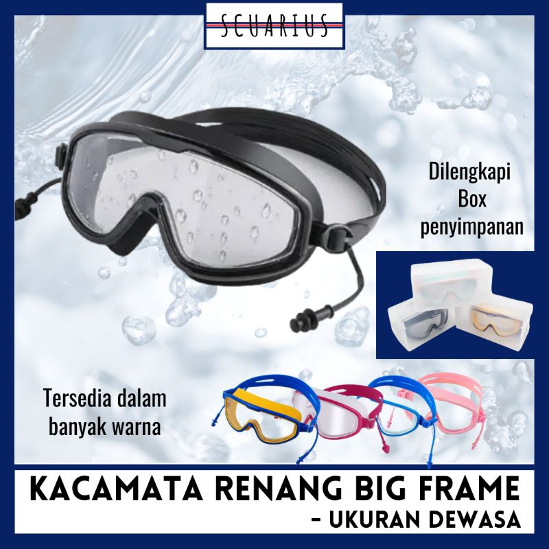 Jual Kacamata Renang Dewasa Big Frame Swimming Goggles Bingkai Besar ...