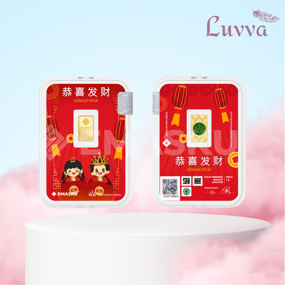 Jual LUVVA GOLD LOGAM MULIA EMASKU 1 GRAM GONG XI FA CAI | Shopee Indonesia