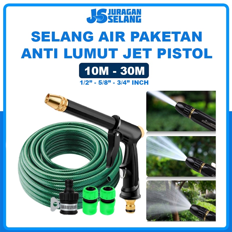 Jual JURAGAN Paket Selang Air 30 Meter Dengan Semprotan Air Cuci Motor Watergun Jet Spray Paket ...