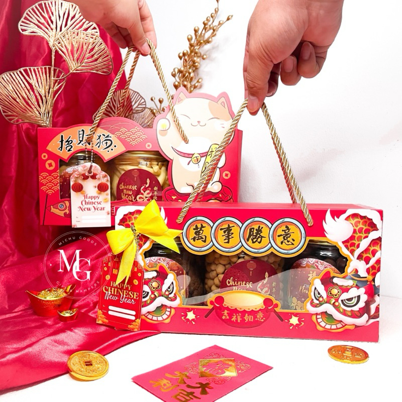 Jual [Ready Stock] Hampers Imlek isi 3 Jar / Hampers Parcel CNY / Bingkisan Imlek 2025 / Parcel ...