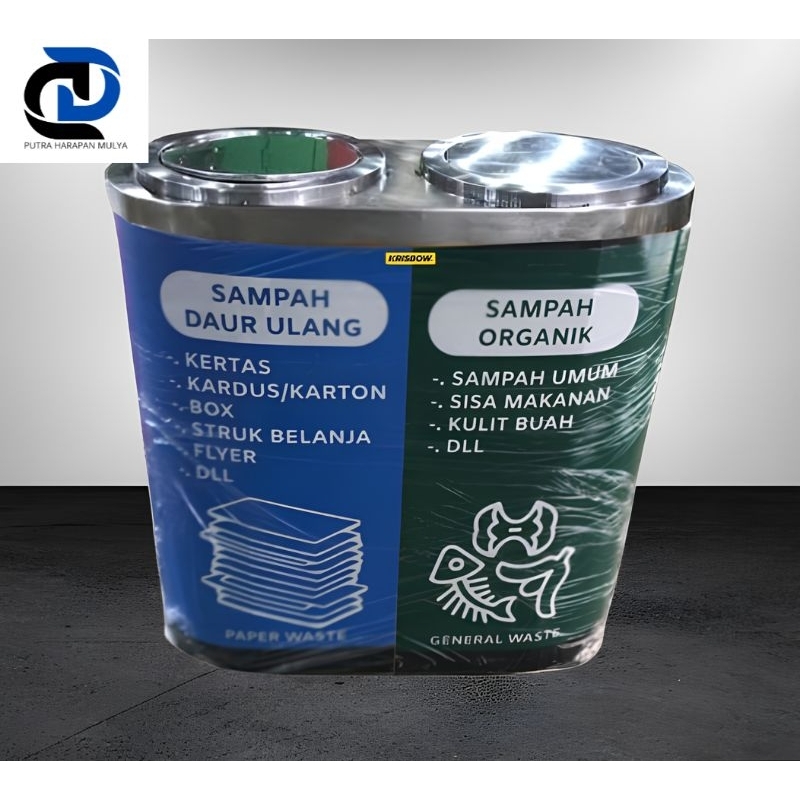 Jual TEMPAT SAMPAH STAINLESS KAPSUL 2IN1 PILAH MURAH FRER DESIGN GAMBAR ...