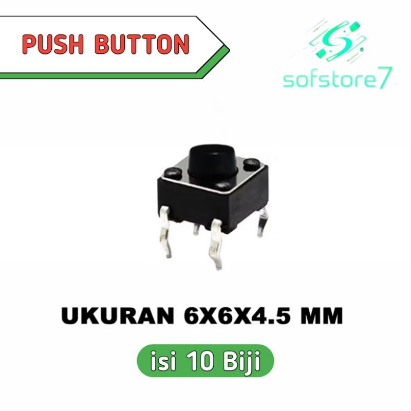 Jual Push Button 4 Pin Tactile Switch 6x6x5 Mm | Shopee Indonesia