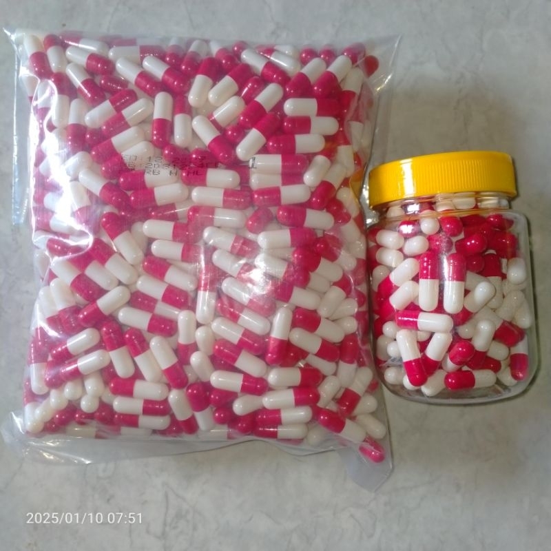 Jual Cangkang Kapsul Kosong Ukuran 1 isi 100pcs kemasan Botol | Shopee ...