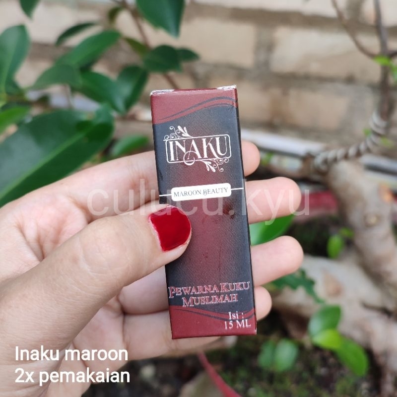 Jual INAKU Inai Kuku Henna Halal Untuk Sholat Pewarna Pacar Kuku Maroon ...