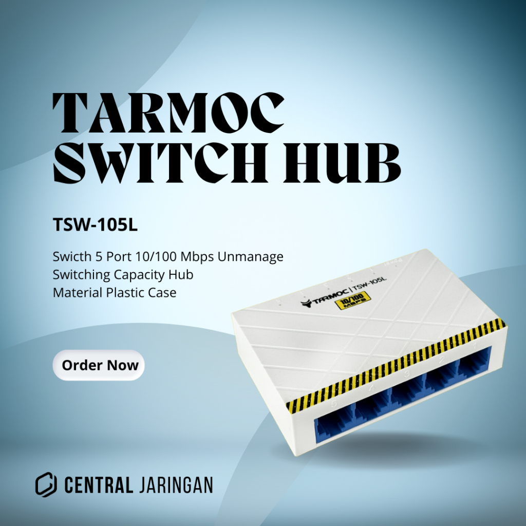 Jual Tarmoc TSW-105L Switch 5 Port 10/100Mbps Unmanaged Plastic Case | Shopee Indonesia