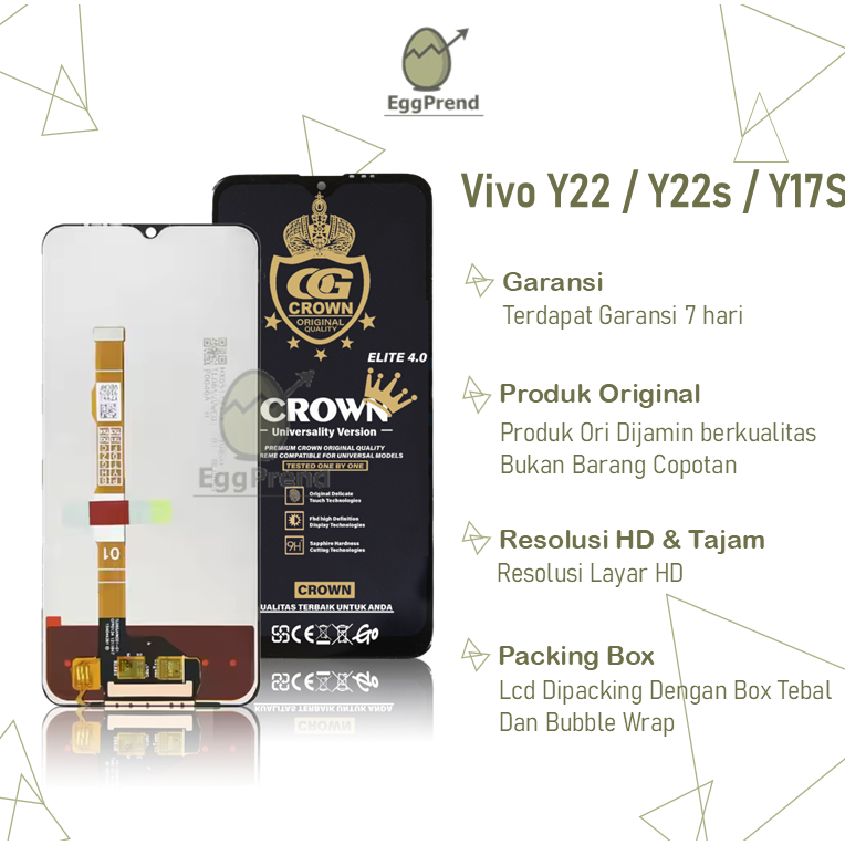 Jual LCD TOUCHSCREEN VIVO Y22 2022 V2207 / Y22S / Y17S ORIGINAL ...