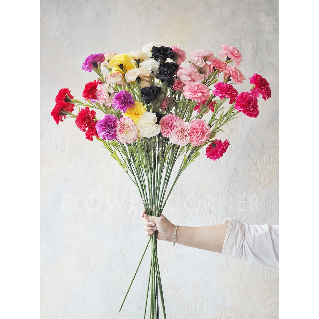 Jual Bunga Artificial Carnation Spray 5 Kuntum Tangkai Medium (B24179 ...