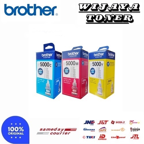 Jual TINTA BROTHER ORIGINAL BT5000 BT 5000 BT-5000 CMY Cyan Magenta Yellow | Shopee Indonesia