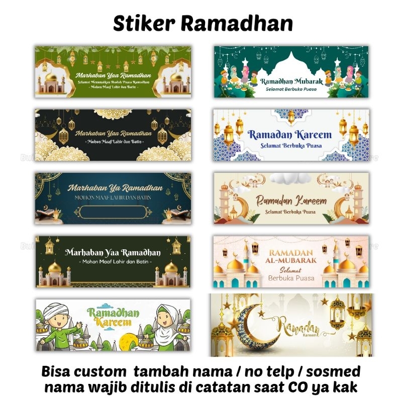 Jual Stiker Ramadhan Kareem Sticker Label Selamat menunaikan ibadah ...