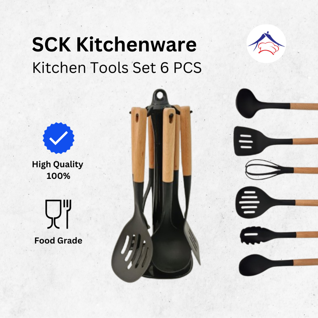 Jual Spatula Sutil Nylon Set 6 pcs Kitchen Tool Tahan Panas dengan ...