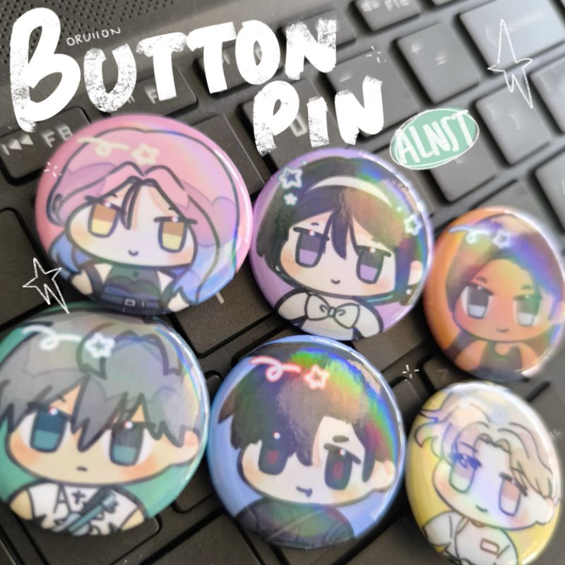 Jual [ALNST] Alien Stage 3,2 cm Holo Button Pin | Ivan Till Mizi Sua ...