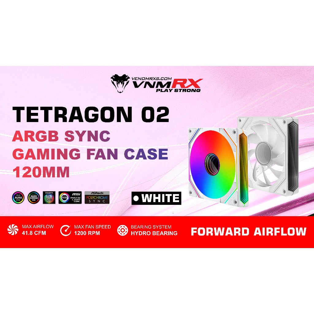 Jual Fan Casing PC Komputer | VenomRX Venom RX TETRAGON 02 ARGB SYNC ...