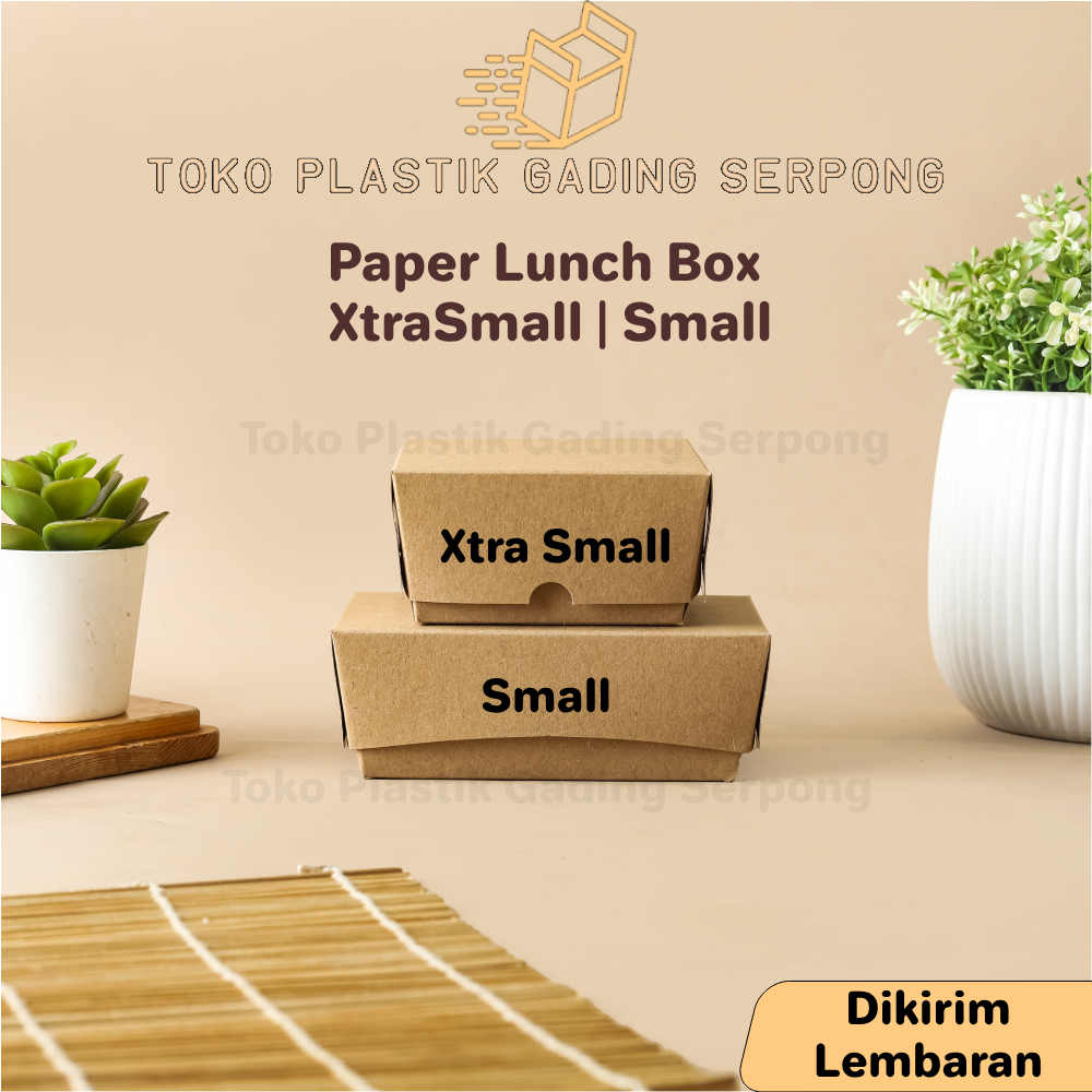 Jual Paper Lunch Box Coklat / Kotak Makan Kertas / Kemasan Makanan ...