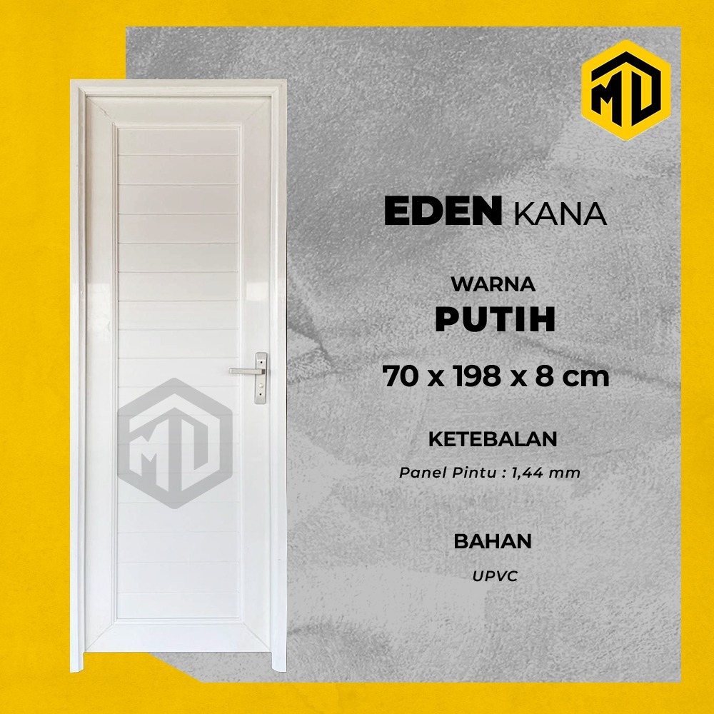 Jual Pintu Kamar Mandi/Pintu Toilet Bahan Tebal Upvc Eden KANA Full Panel | Shopee Indonesia