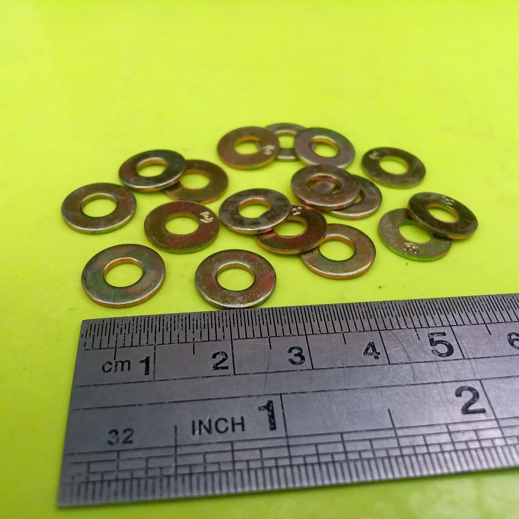 Jual RING PLAT M5 KUNING / RING BAUT KUNCI 8 / RING PLAT KUNING M5 ...