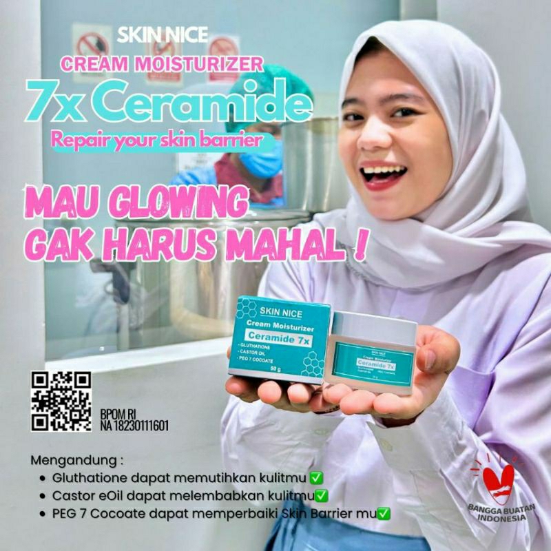 Jual SKIN NICE 7× CEREMAIDE MOISTURAIZER GEL 50GRM MOISTRUAIZER CREAM PEMUTIH WAJAH KULIT ...