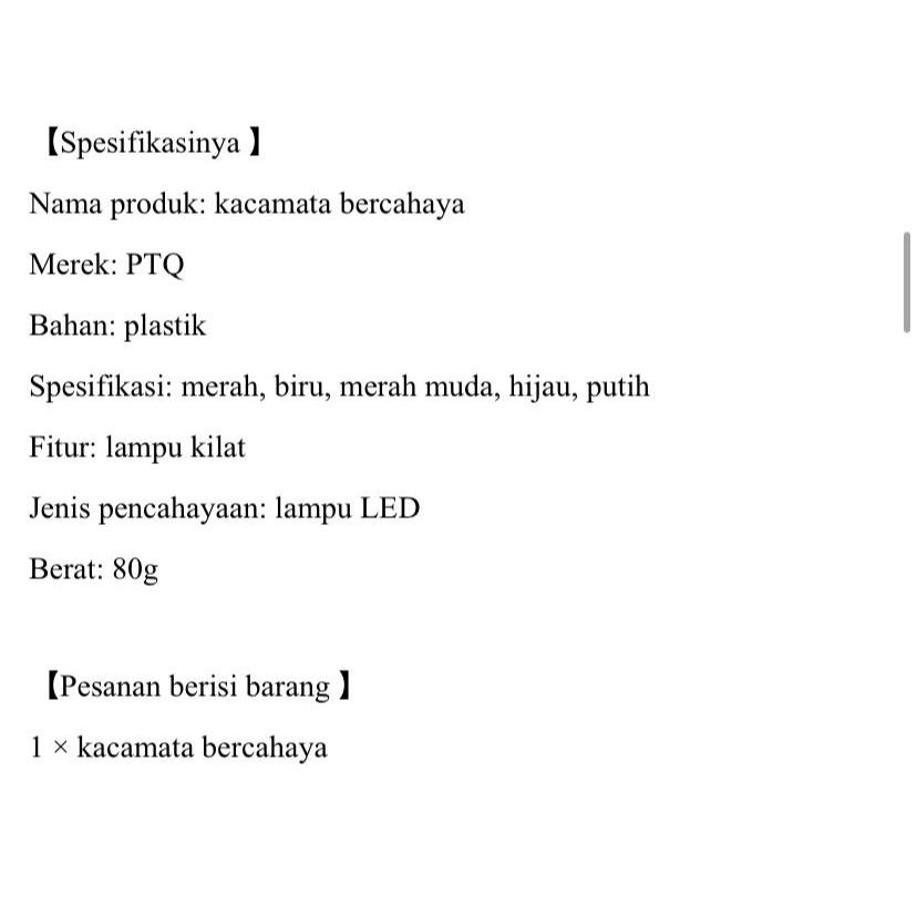 Jual PT Kacamata Mata Cahaya LED Pesta | Kacamata Bercahaya Flash Rave ...