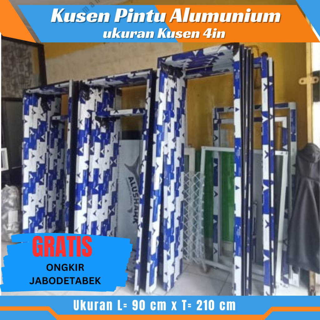 Jual Kusen Pintu 4in Aluminium Alexindo Inkalum Dacon Tinggi 210 cm x ...