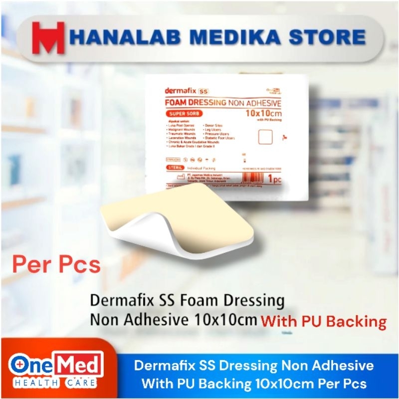 Jual (PER LEMBAR) Dermafix SS Foam Dressing Non Adhesive 10 x 10cm With ...