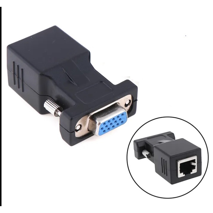 Jual EXTENDER ADAPTER VGA FEMALE TO LAN RJ45 VGA TO LAN HIGH QUALITY ...