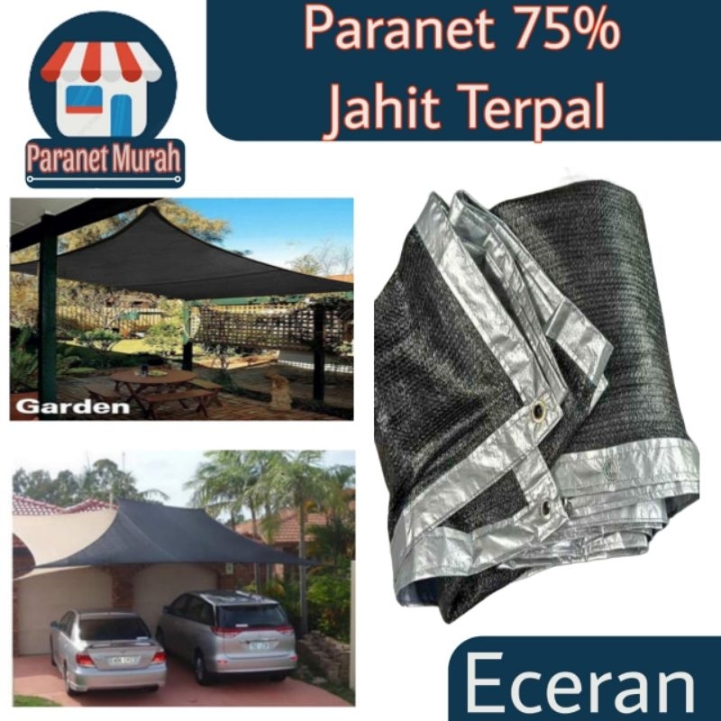 Jual PARANET 75% Jahit Terpal + Ring ( Eceran ) Lebar 3 meter Jaring ...