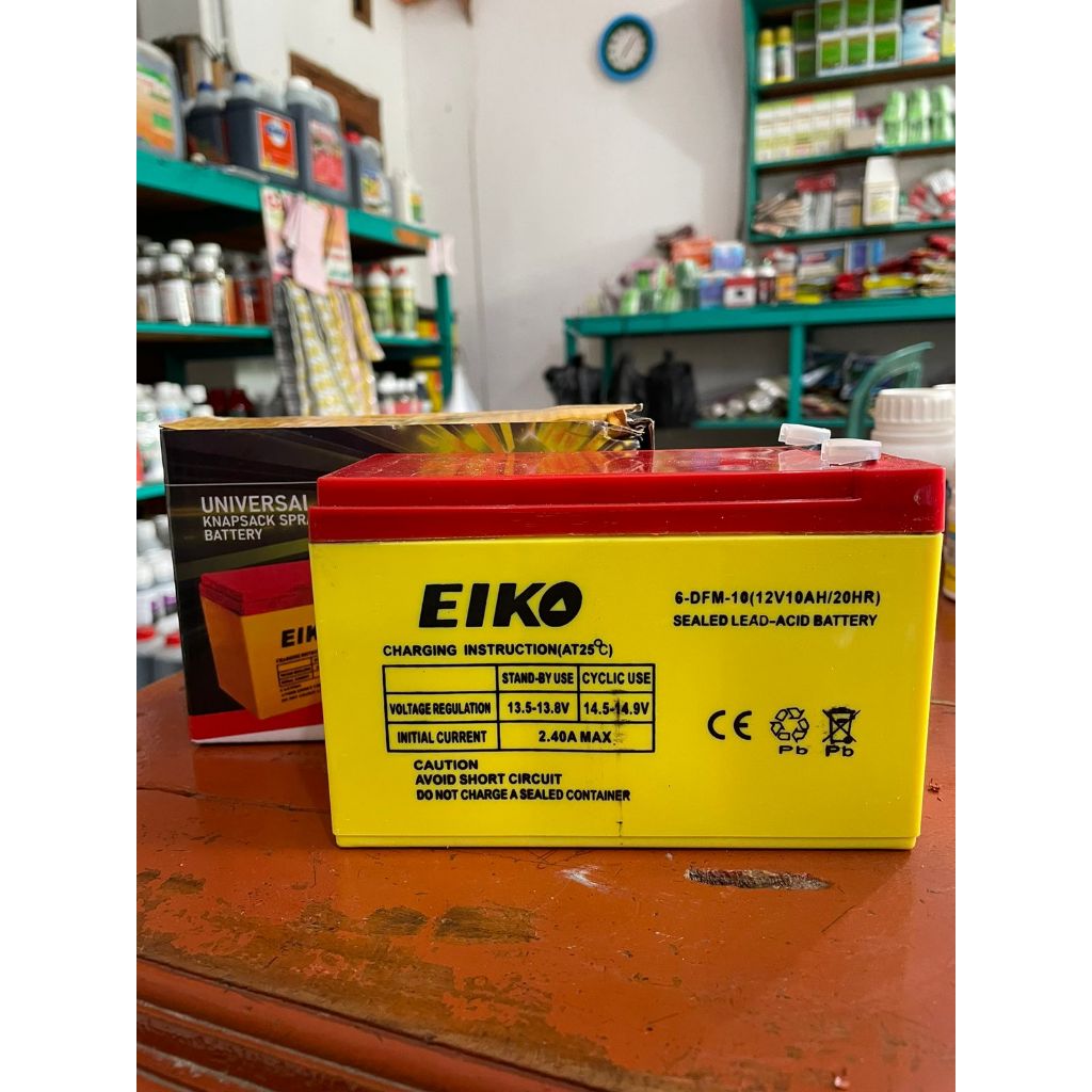 Jual AKI EIKO 10AH 12V lebih besar dayanya dan hemat harganya | Shopee Indonesia